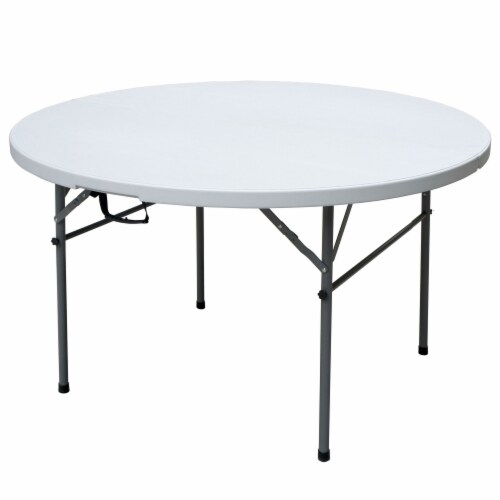Folding table 4ft small sturdy heavy duty plastic indoor outdoor party banquet store