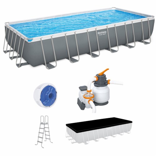Bestway Power Steel 24' x 12' x 52 Rectangular Above Ground Swimming ... Bestway Power Steel 24' x 12' x 52 Rectangular Above Ground Swimming ...