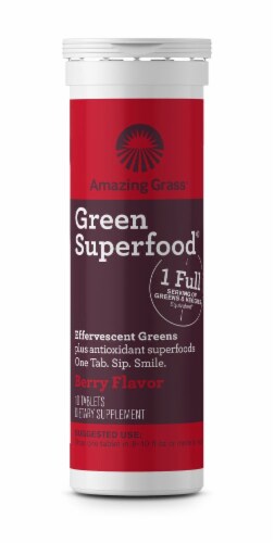 Amazing Grass Green Superfood Berry Effervescent Greens Tablets, 10 ct ... Amazing Grass Green Superfood Berry Effervescent Greens Tablets, 10 ct ...