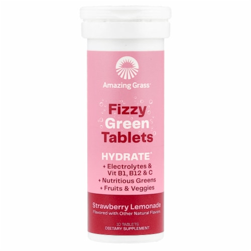 Amazing Grass Green Superfood Hydrate Strawberry Lemonade Effervescent ... Amazing Grass Green Superfood Hydrate Strawberry Lemonade Effervescent ...