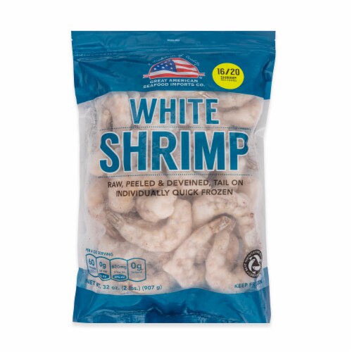Great American Seafood 16 20 Raw Peeled Tail On White Shrimp