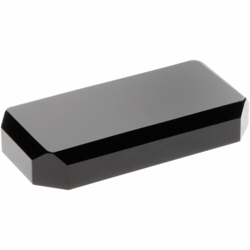 Plymor Black Acrylic Beveled Corner Cut Rectangular Display Base 4 W X