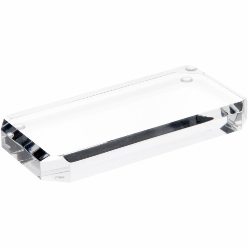 Plymor Clear Acrylic Beveled Corner Cut Rectangular Display Base 6 W X
