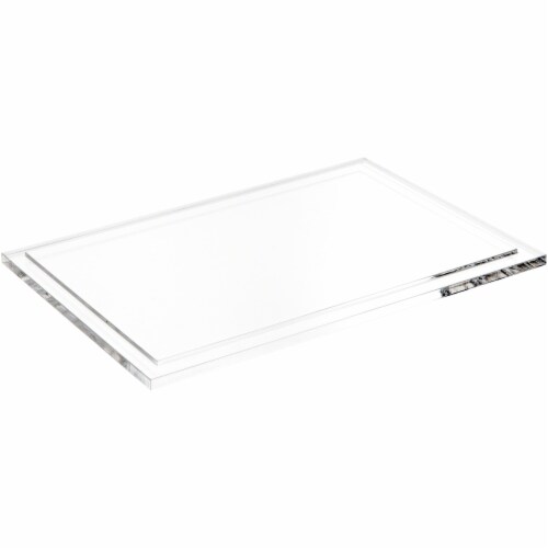 Plymor Clear Acrylic Rectangular Display Base 9 625 W X 6 625 D X 0 5