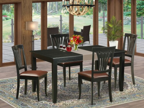 DUAV5-BLK-LC 5 Pc Dinette set - Kitchen dinette Table and 4 dinette ... DUAV5-BLK-LC 5 Pc Dinette set - Kitchen dinette Table and 4 dinette ...