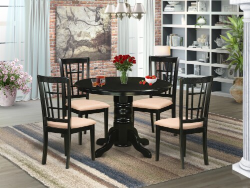 SHNI5-BLK-C 5 Pc Dining room set - Dinette Table and 4 Dining Chairs, 1 ... SHNI5-BLK-C 5 Pc Dining room set - Dinette Table and 4 Dining Chairs, 1 ...