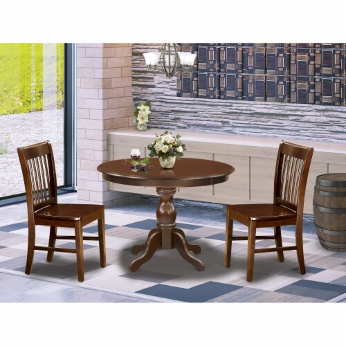 3 Pc Set Small Table 2 Mahogany Wooden Kitchen Chairs Mahogany 1 Gerbes Super Markets