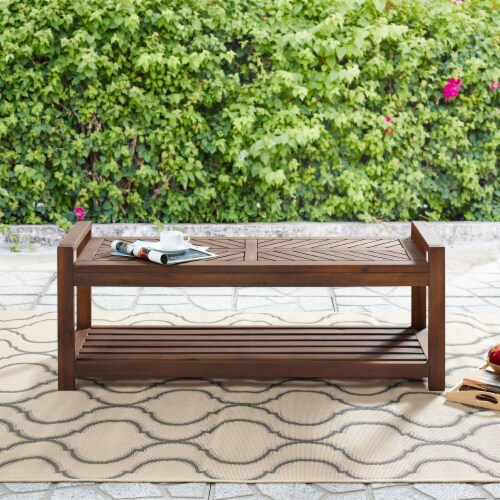 Skoog chevron wooden garden bench store