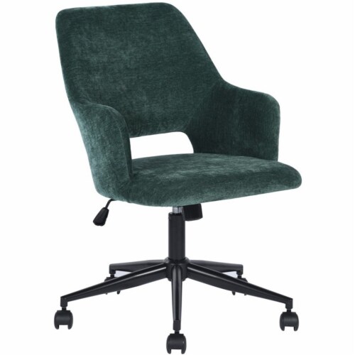 FurnitureR Boga Swivel Fabric Upholstered Home Office Chair in Forest ... FurnitureR Boga Swivel Fabric Upholstered Home Office Chair in Forest ...