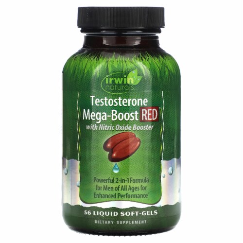 Irwin Naturals Testosterone Mega Boost Red 56 Liquid Soft Gels 56