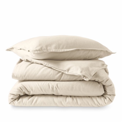Bare Home Cotton Flannel Duvet Cover Set - Sand, Twin/Twin XL, Twin ... Bare Home Cotton Flannel Duvet Cover Set - Sand, Twin/Twin XL, Twin ...
