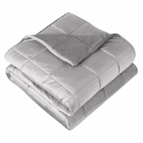 Bare Home Weighted Blanket 80 x 87 30 lbs Minky Fleece Light Grey 80 x 87 30 lbs Foods Co