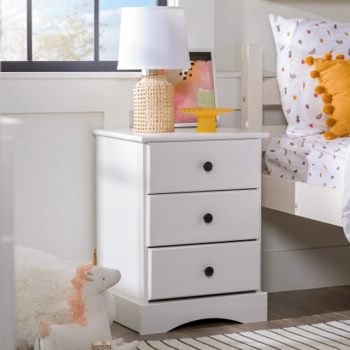 Walker Edison Bridgeport Classic Solid Wood 3 Drawer Nightstand Set White 1 Kroger