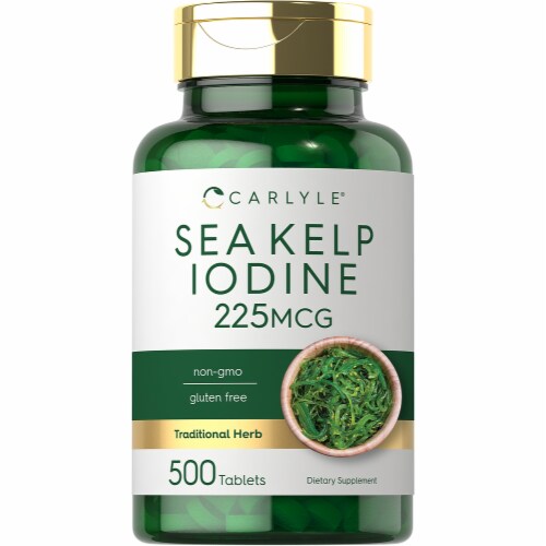 Carlyle Sea Kelp Iodine 225mcg 300 Tablets 500 Tablets Harris Teeter