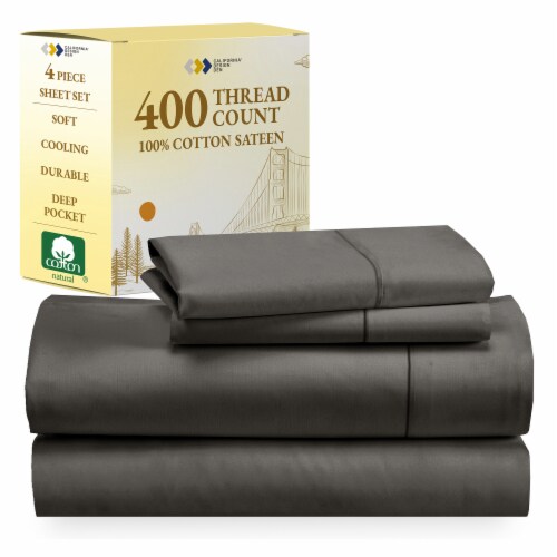 California Design Den Soft Cotton Queen Sheet Set 400 Thread Count
