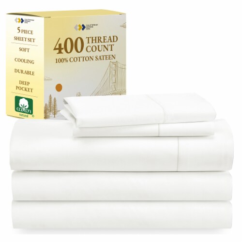 California Design Den Soft Split King Sheet Set 400 Thread Count 100