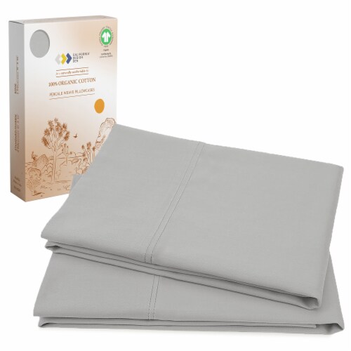California Design Den Set Of 2 Pillowcases 100 Organic Cotton Soft