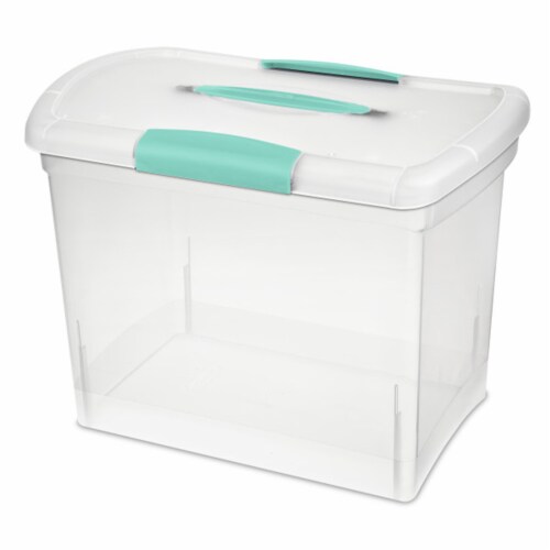 Sterilite Large Nesting ShowOffs Portable Clear File Box with Latches 18 Pack 18 Piece Pay Less Super Markets