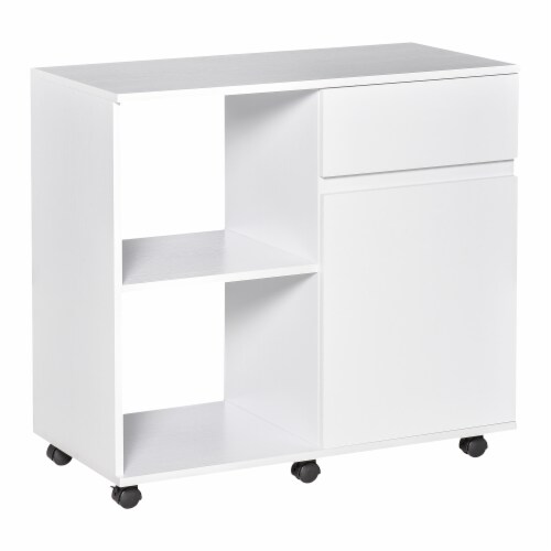 White printer stand with drawers store