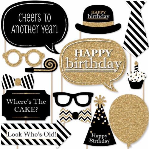 Big Dot Of Happiness Adult Happy Birthday Gold Birthday Party Photo