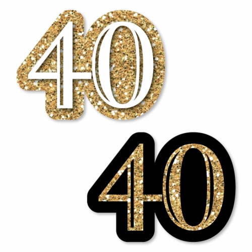 Big Dot Of Happiness Adult 40th Birthday Gold Diy Shaped Birthday
