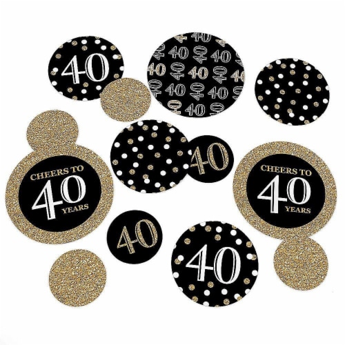 Big Dot Of Happiness Adult 40th Birthday Gold Birthday Party Decors
