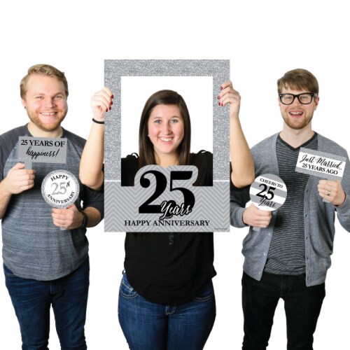 Big Dot of Happiness We Still Do 25th Wedding Anniversary Photo Booth Picture Frame Props 5 Pieces King Soopers
