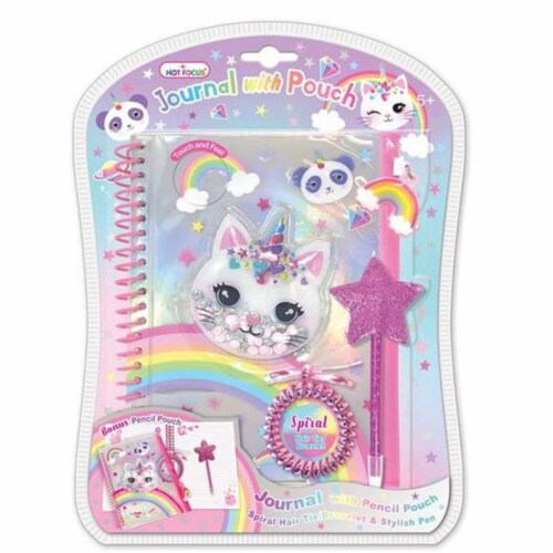 Hot Focus Caticorn Journal With Pouch Set, 1 Unit - Kroger Hot Focus Caticorn Journal With Pouch Set, 1 Unit - Kroger