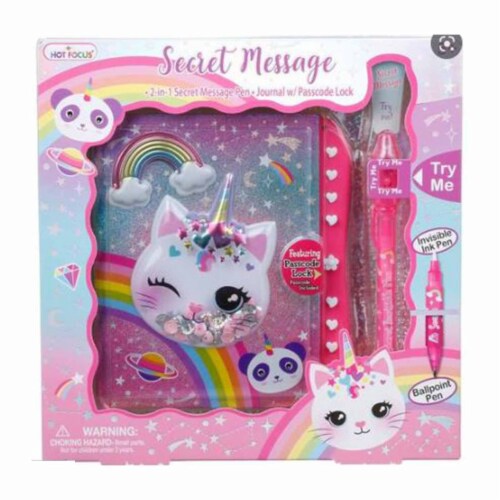 Hot Focus Caticorn Secret Message With Passcode Lock Set, 1 Unit - Kroger Hot Focus Caticorn Secret Message With Passcode Lock Set, 1 Unit - Kroger