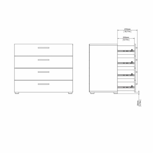 Tvilum Austin 4 Drawer Chest in White 1 Metro Market