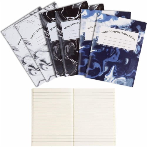 Mini Composition Notebooks With Lined Paper, 3 Marble Designs (3.2 X 4. 