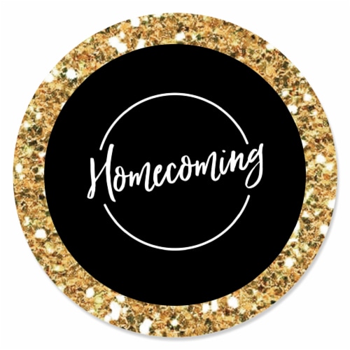 Big Dot Of Happiness Hoco Dance Round Homecoming Circle Sticker