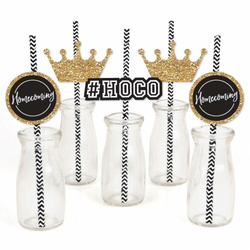 Big Dot Of Happiness Hoco Dance Paper Straw Decor Homecoming