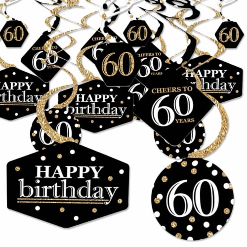 Big Dot Of Happiness Adult 60th Birthday Gold Hanging Decor Party