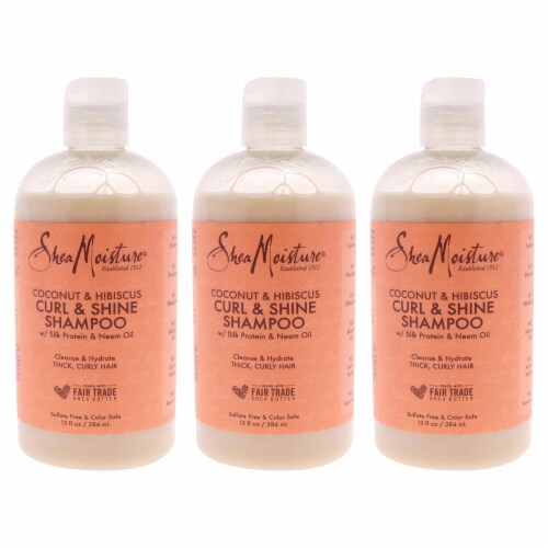 Shea Moisture Coconut And Hibiscus Curl Shine Shampoo Pack Of 3 13 Oz