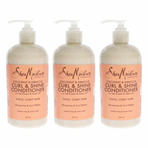 Shea Moisture Coconut And Hibiscus Curl Shine Conditioner Pack Of 3