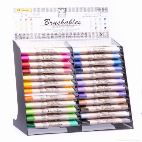 Kuretake Zig ZIG Brushables Dual-Tip Marker, Pure Black, 1 - Kroger Kuretake Zig ZIG Brushables Dual-Tip Marker, Pure Black, 1 - Kroger