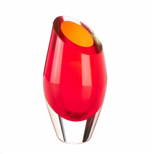 Red Cut Glass Vase 1 Marianos