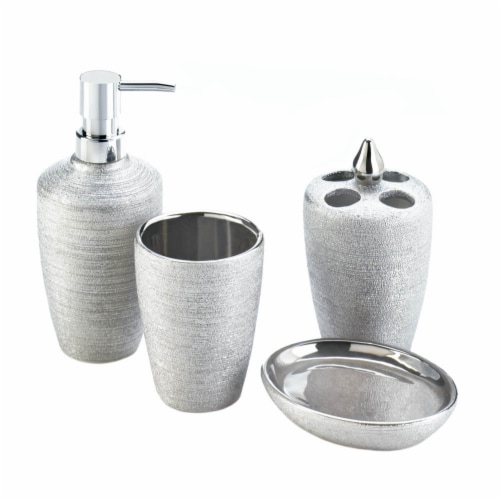 Silver Shimmer Bath Accessory Set 1 Kroger