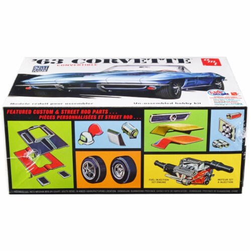 AMT AMT1335M Skill 2 Model Kit 1963 Chevrolet Corvette Convertible 3-in ... AMT AMT1335M Skill 2 Model Kit 1963 Chevrolet Corvette Convertible 3-in ...