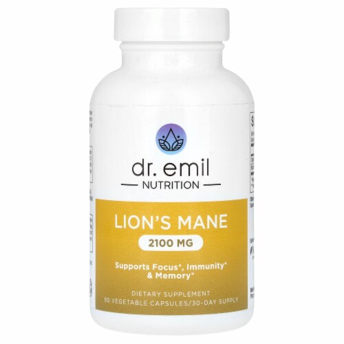 Dr. Emil Nutrition Lion's Mane 2 100 mg - 90 Vegetable Capsules (700 mg ... Dr. Emil Nutrition Lion's Mane 2 100 mg - 90 Vegetable Capsules (700 mg ...