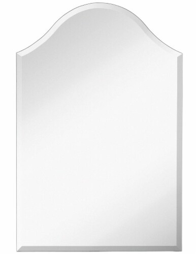 24x36 Frameless Arched Wall Mirror Beveled Edge Curved Top Bathroom Vanity 24 W X 36 H