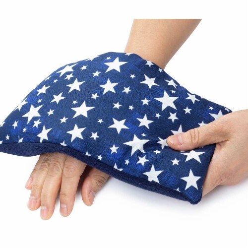 Small Heating Pad Microwavable Moist Hot Compress Blue Stars 1 unit Smith s Food and Drug