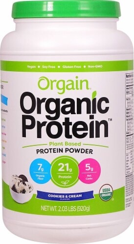Orgain Organic Cookies And Cream Flavor Plant Based Protein Powder 2 03