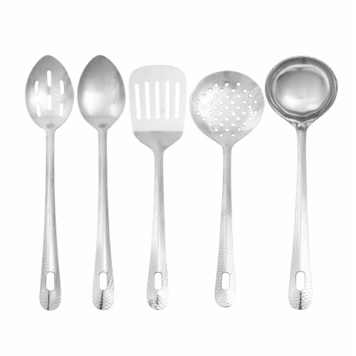 Lexi Home Premium Stainless Steel Hammered 5 Piece Kitchen Utensils Set ... Lexi Home Premium Stainless Steel Hammered 5 Piece Kitchen Utensils Set ...