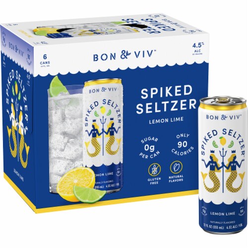 Bon & Viv Lemon Lime Spiked Seltzer, 6 cans / 12 fl oz - Harris Teeter Bon & Viv Lemon Lime Spiked Seltzer, 6 cans / 12 fl oz - Harris Teeter