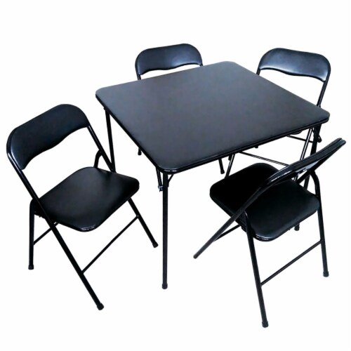 Plastic Development Group 819 5 Piece 34 Card Table and 4 Chairs Furniture Set 1 Piece Kroger