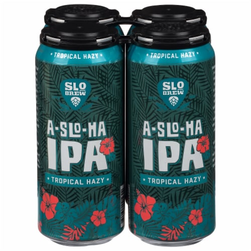 Slo Brew A-Slo-Ha Tropical Hazy IPA Beer, 4 cans / 16 fl oz - Kroger Slo Brew A-Slo-Ha Tropical Hazy IPA Beer, 4 cans / 16 fl oz - Kroger