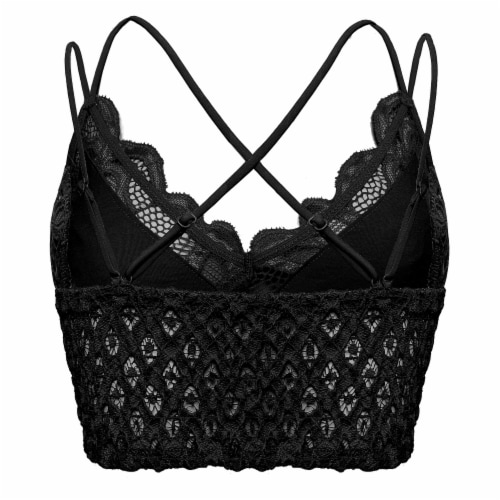 Dip Crochet Lace Bralette - Black, L - Kroger Dip Crochet Lace Bralette - Black, L - Kroger