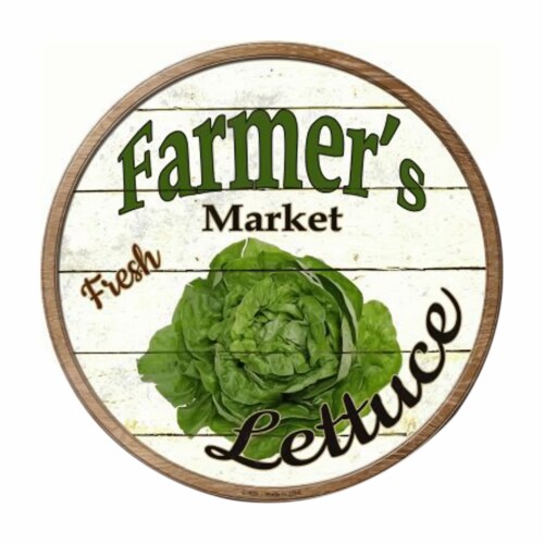Home Decorative Farmers Lettuce Novelty Metal Circular Sign C-605, 1 ... Home Decorative Farmers Lettuce Novelty Metal Circular Sign C-605, 1 ...
